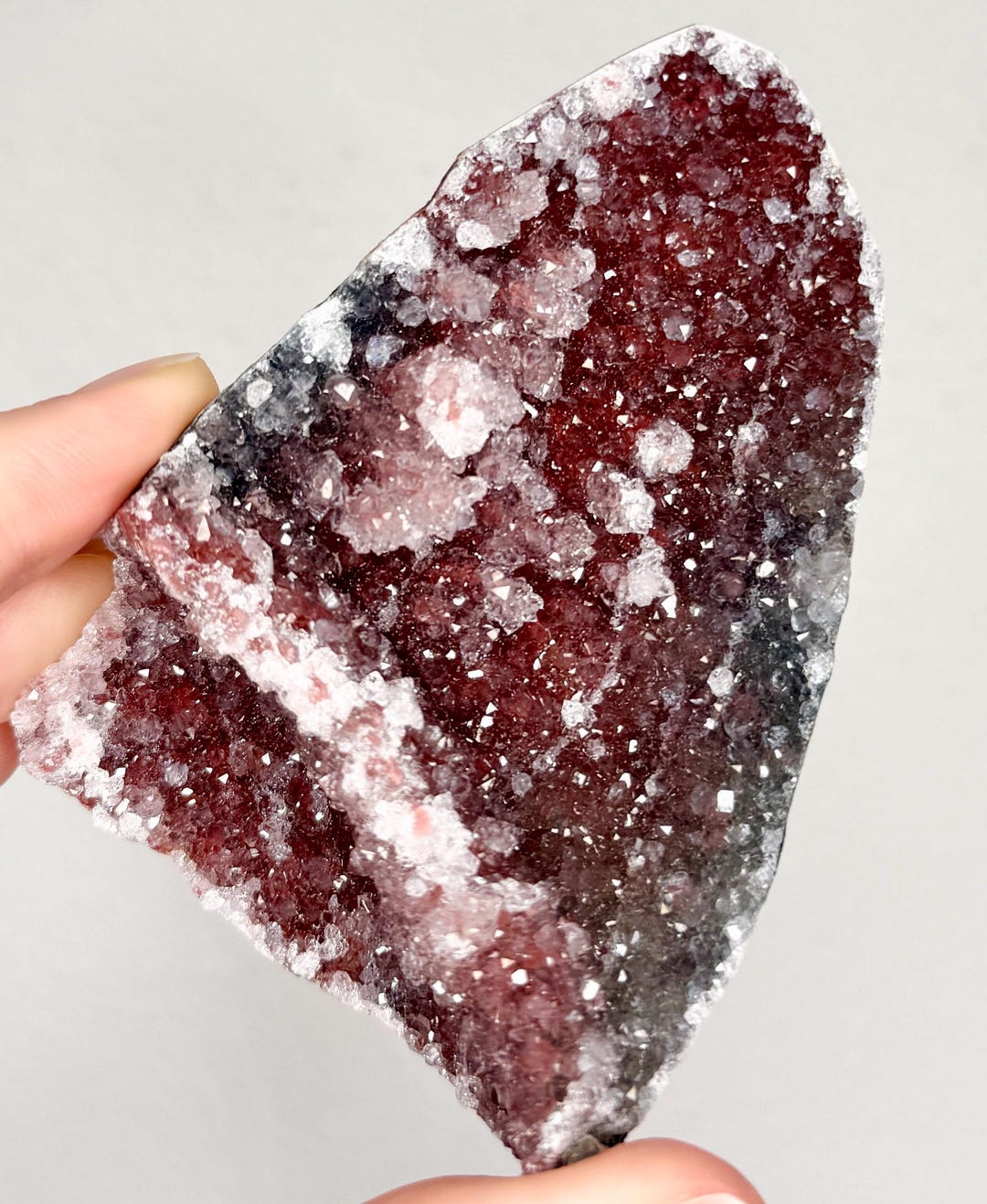 Red and Black Rainbow Amethyst Cluster - Etsy UK