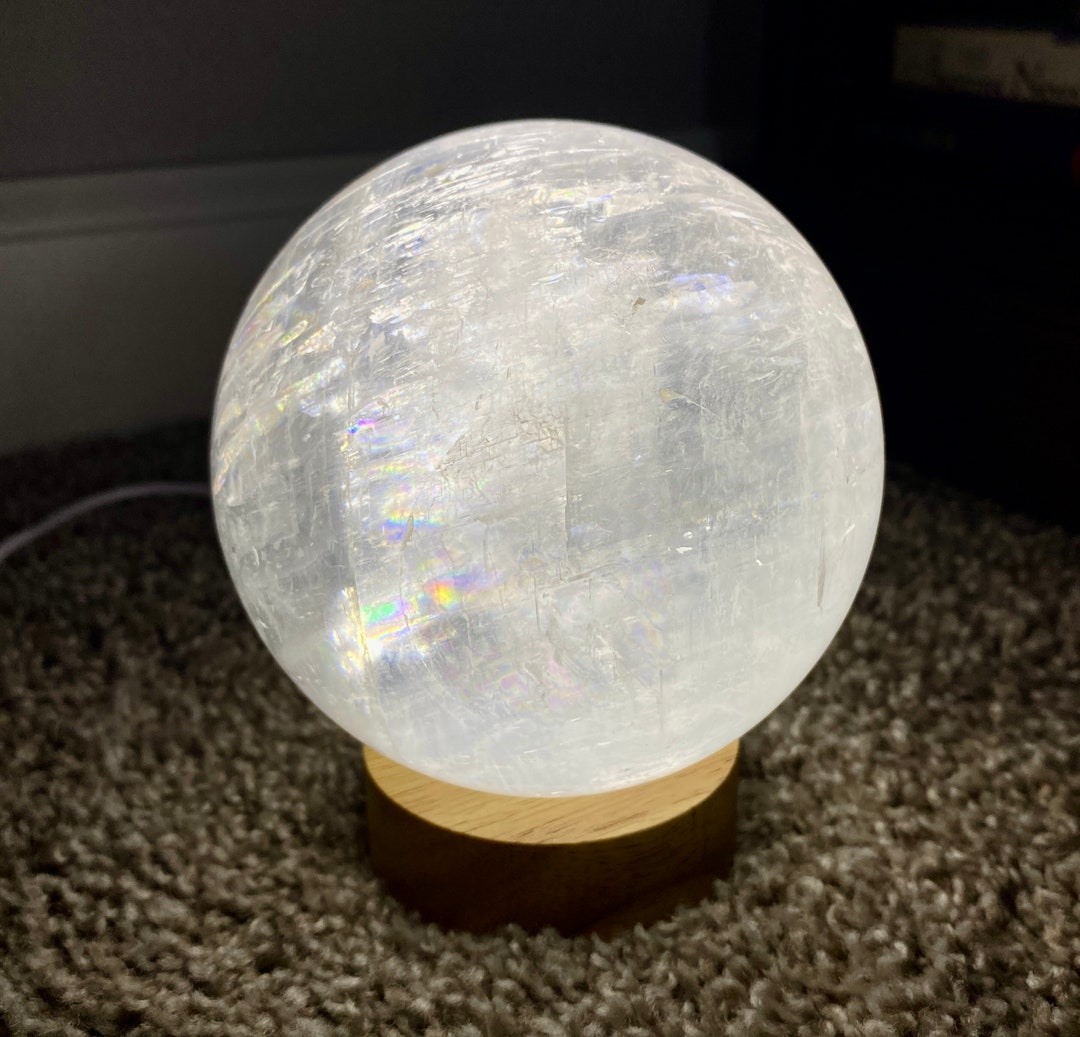 Optical Clear Calcite Sphere Lamps - Etsy