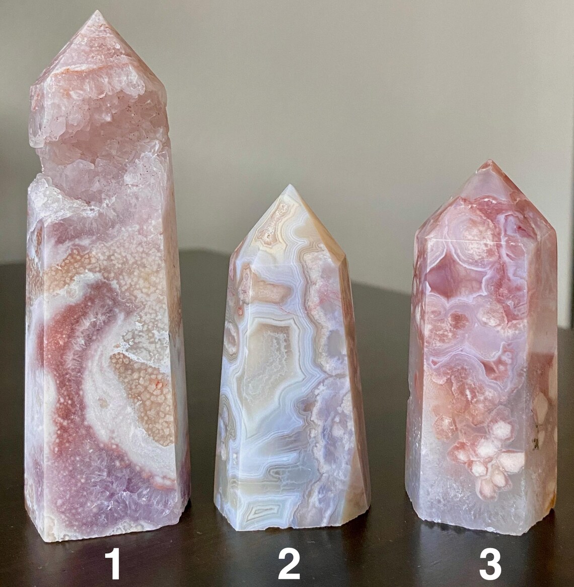 Pastel Pink Amethyst Flower Agate Towers - Etsy