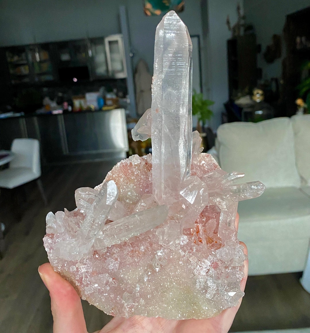 RARE Pink Himalayan Quartz Cluster - Etsy