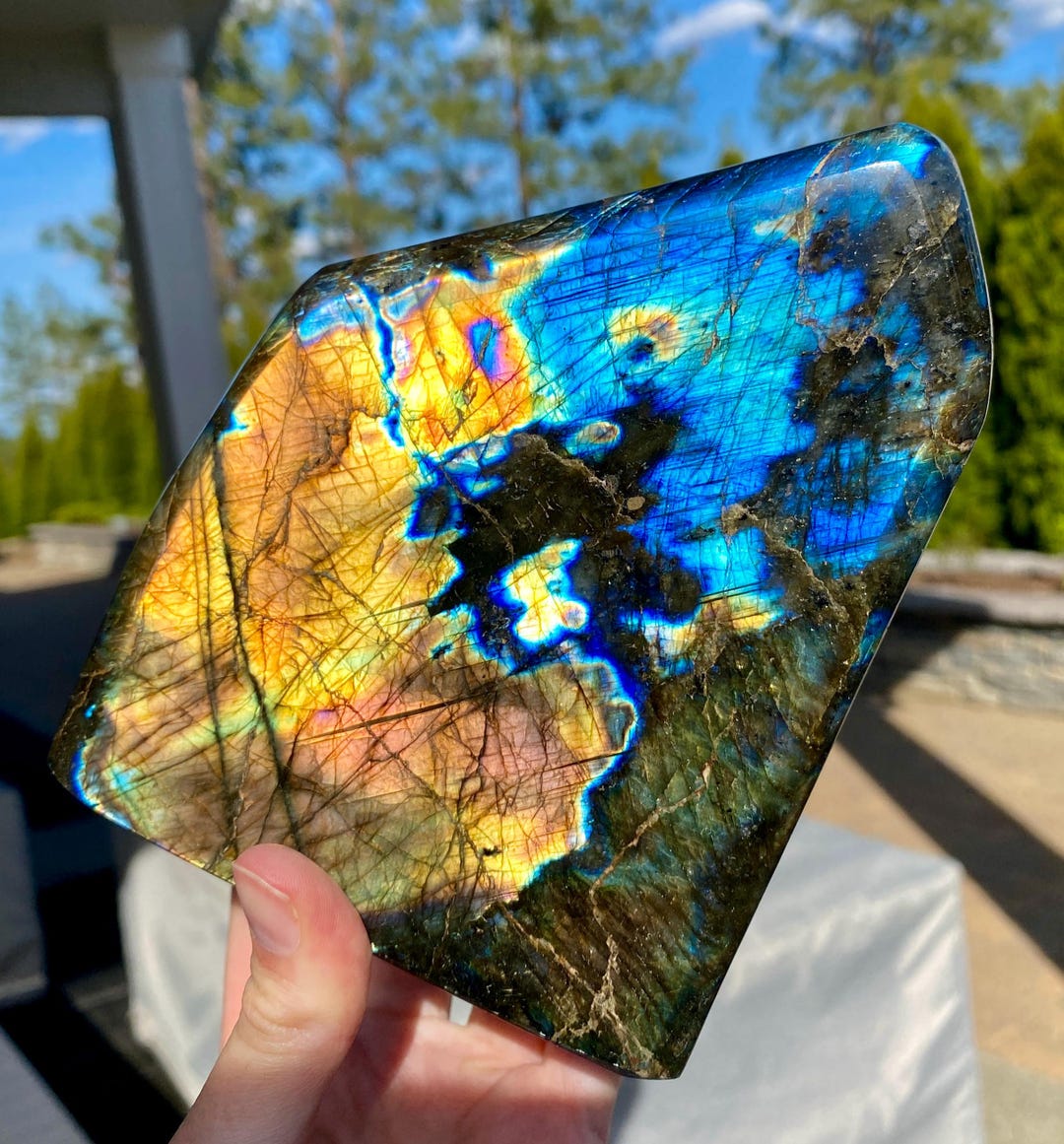 EXTRA Flashy Large Labradorite Free Form - Etsy UK