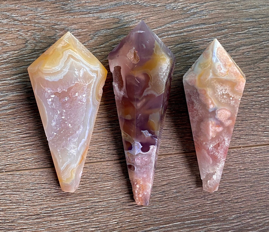 Colorful Flower Agate Wands - Etsy