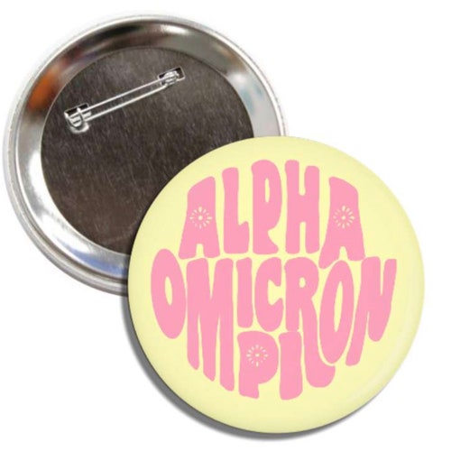 Alpha Omicron Pi Greek Disco Button - Etsy