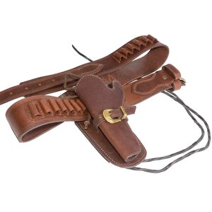 Revolver Holster With Cartridge Holder Genuine Leather - Etsy