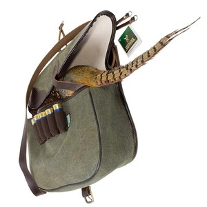 Hunting Bag Made of Leather and Tarpaulin - Etsy