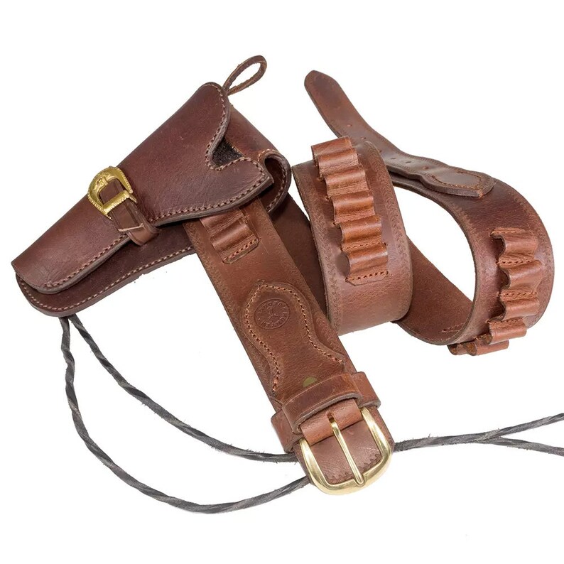 Revolver Holster With Cartridge Holder Genuine Leather - Etsy
