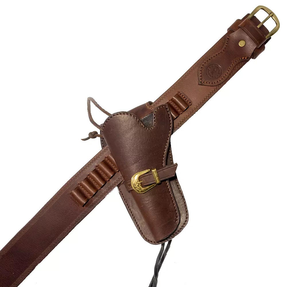 Revolver Holster With Cartridge Holder Genuine Leather - Etsy