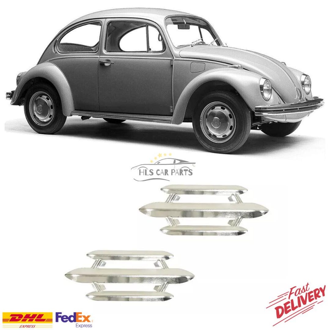2 Pcs 3 Bar Horn Grill Sılver for Volkswagen Beetle 1952-1972 Model ...