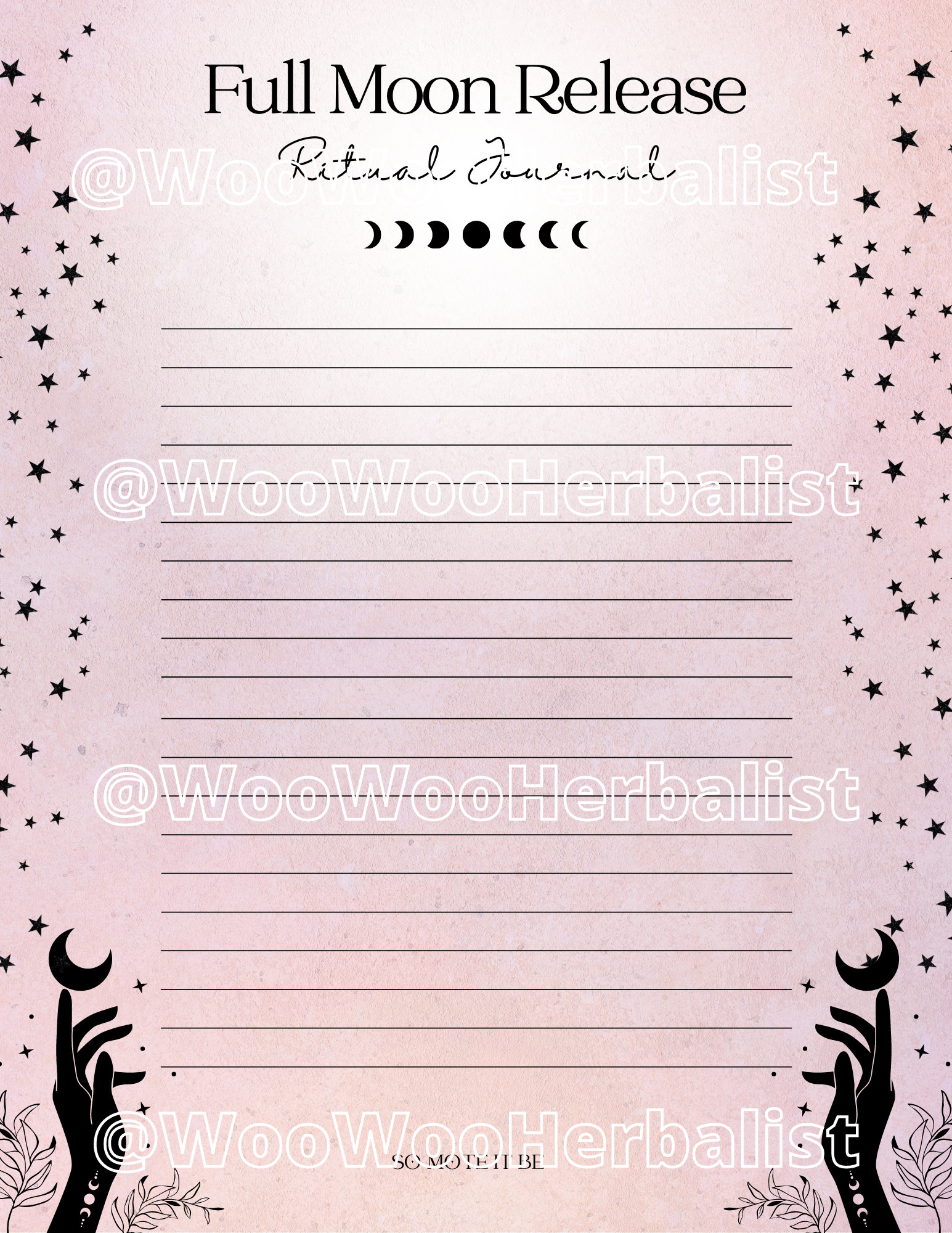 Full Moon Release Ritual Journal, Full Moon Writing, Full Moon Healing ...