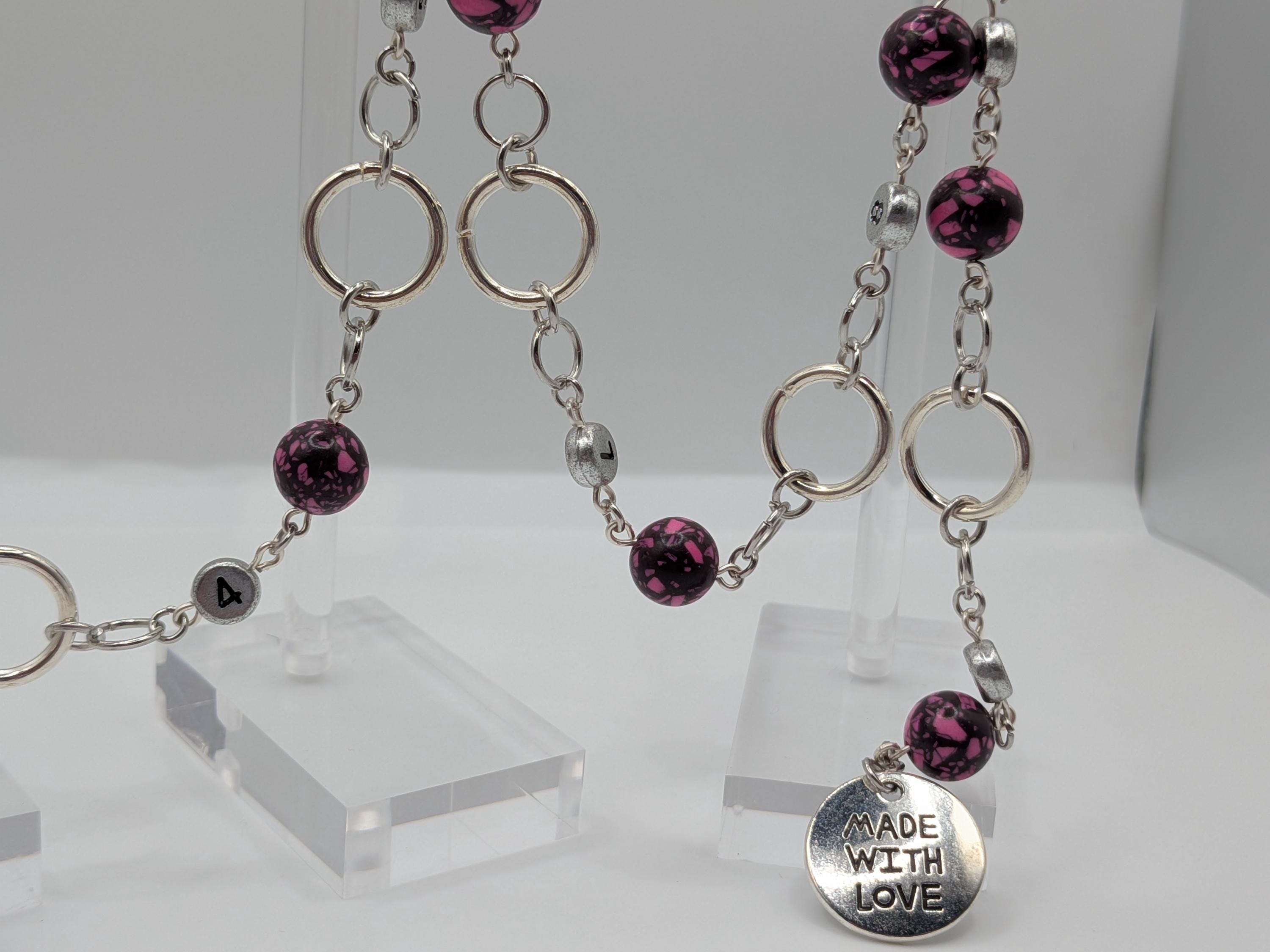 Beaded Row Counter and Stitch Markers for Knitting, Handmade Glass ...