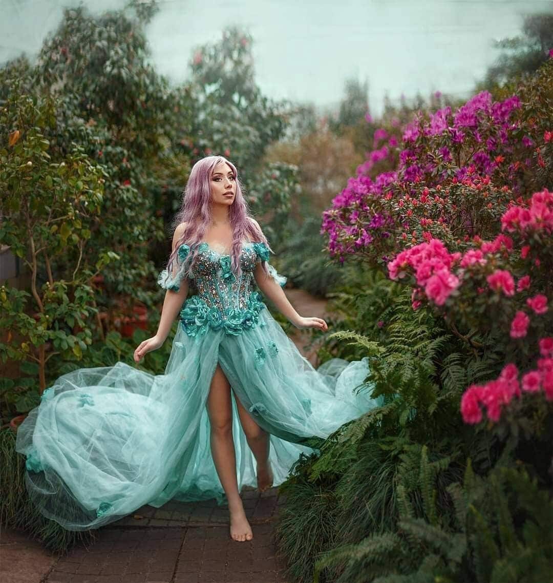 Corset Top Forest Fairy Dress With Cape Retro Bridal Dress - Etsy UK