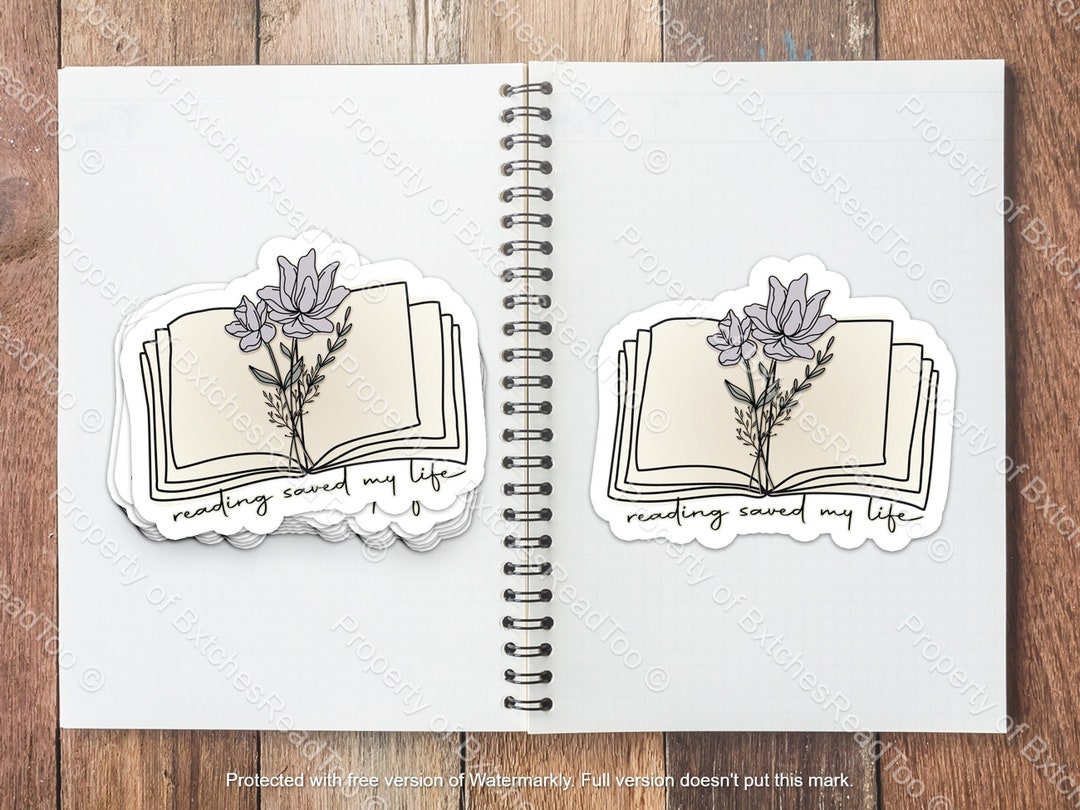 Reading Saved My Life Sticker Dark Romance Sticker Book - Etsy