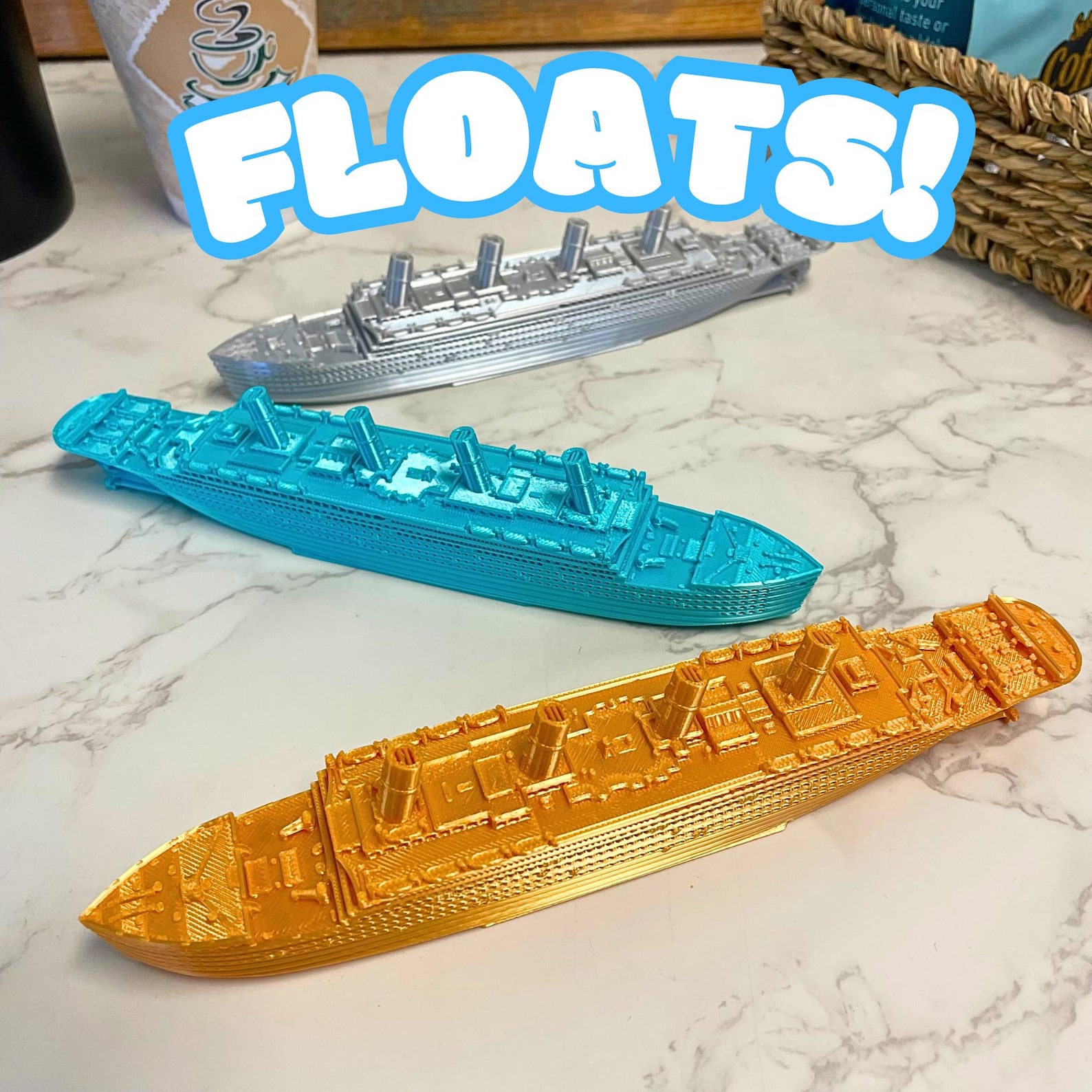 Gold Diamond Silver Titanic Toys, Floating Titanic Bath Toy, Titanic ...