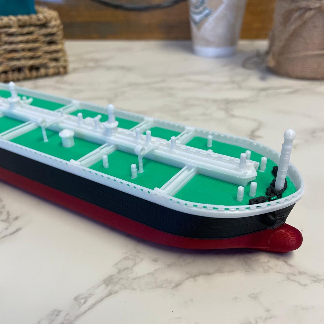 Modern Oil Tanker Model 12” VLCC Merchant Vessel Replica, Maritime ...