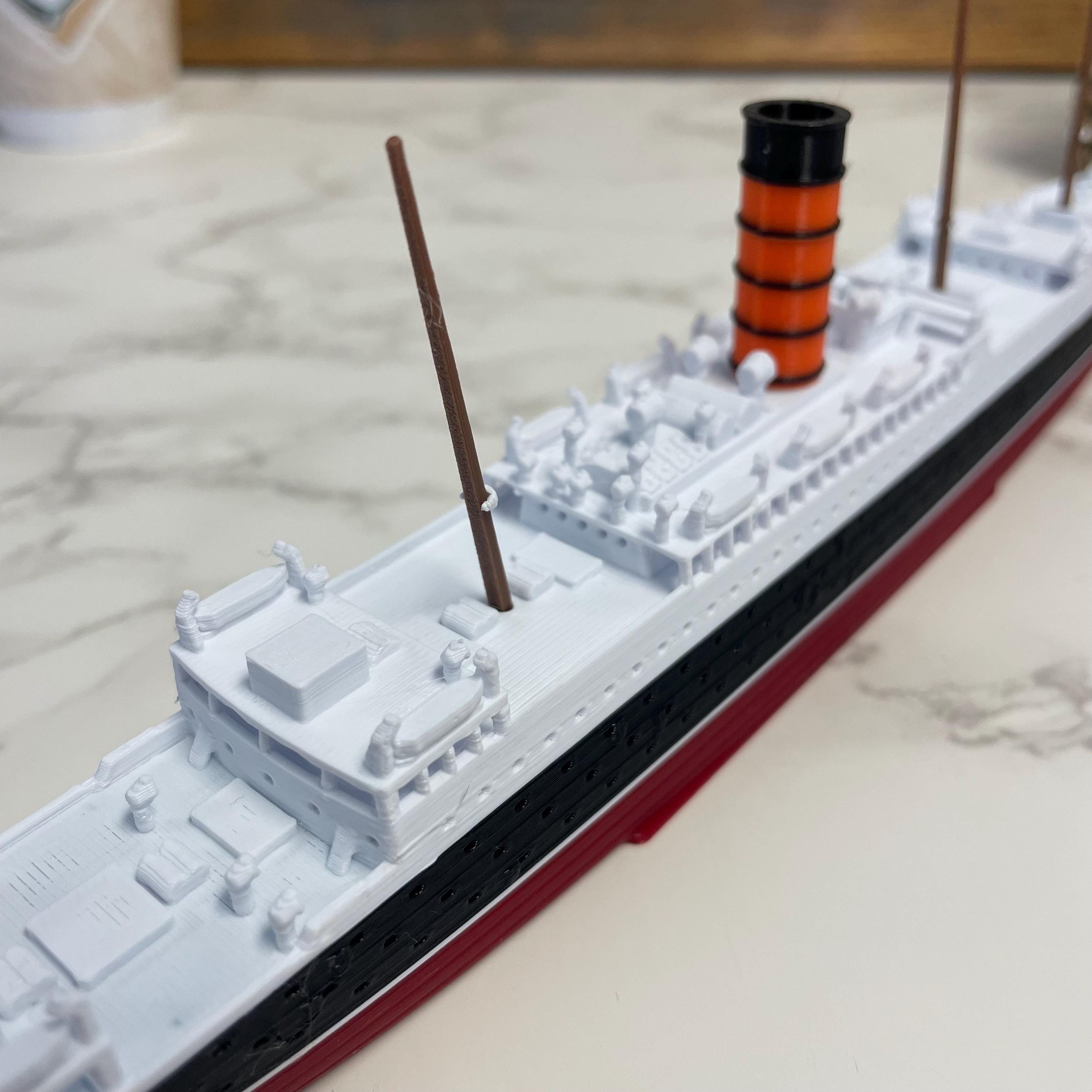 12” RMS Carpathia Model, Titanic Toy, Titanic Cake Topper, Titanic Boat ...