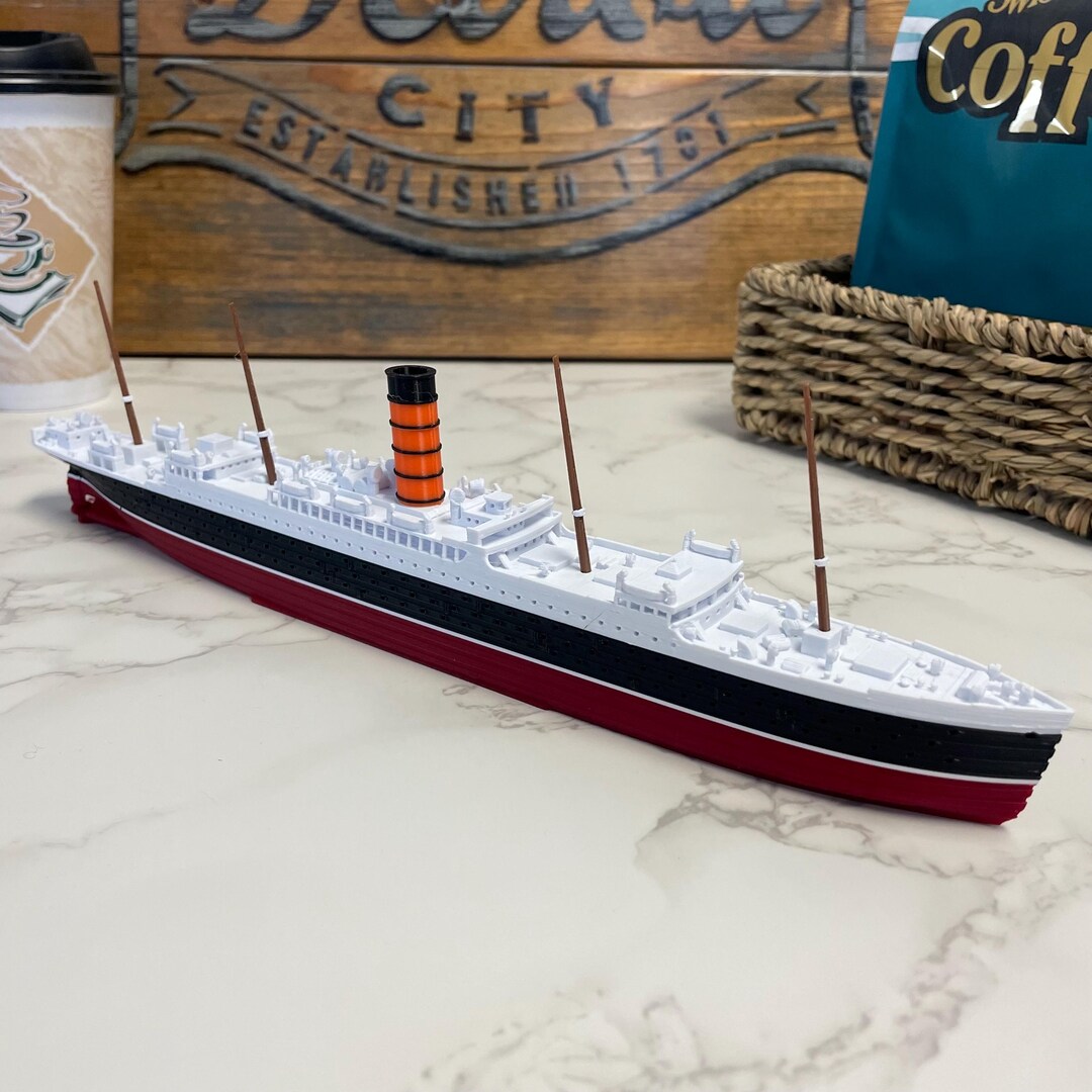 12” RMS Carpathia Model, Titanic Toy, Titanic Cake Topper, Titanic Boat ...