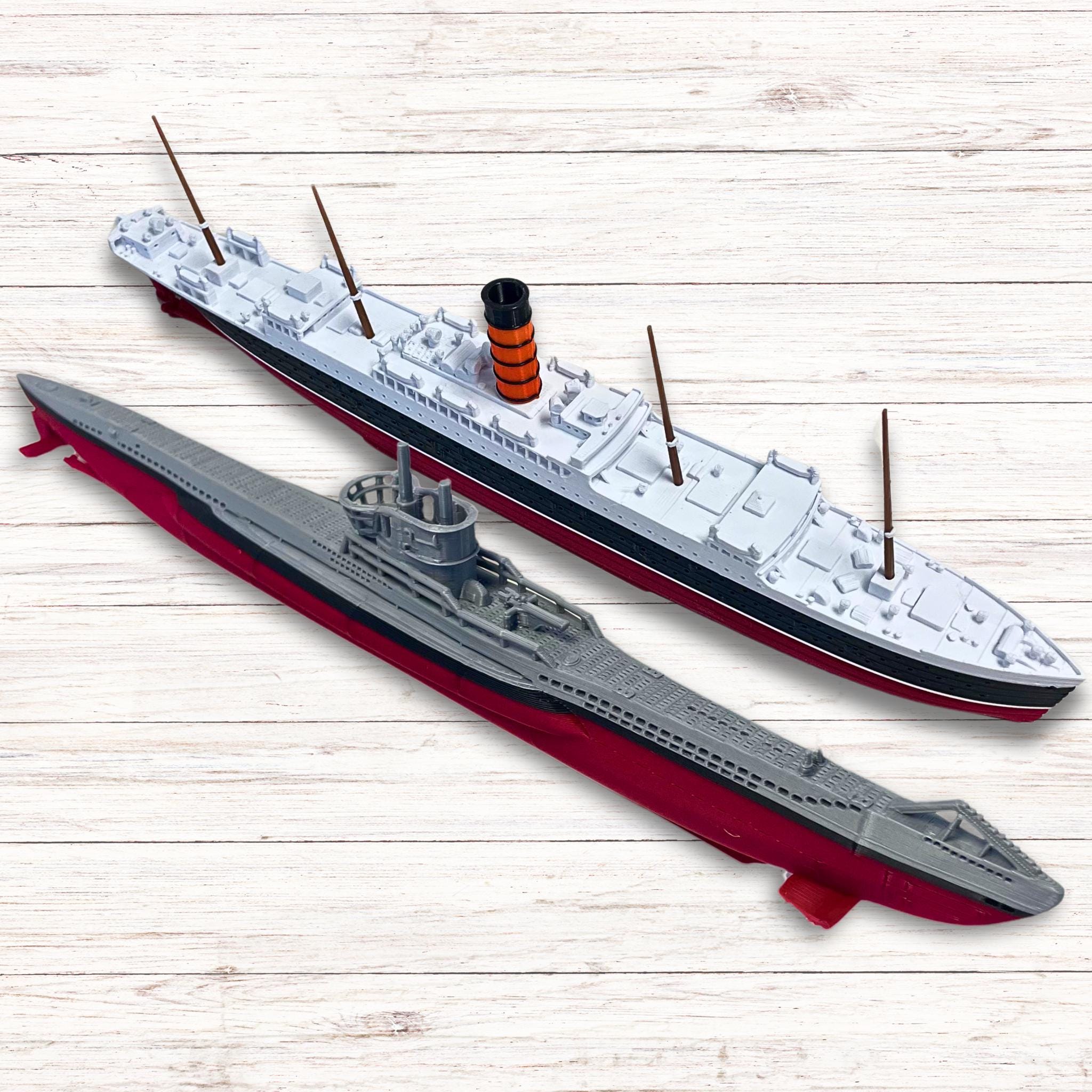 12” RMS Carpathia Model, Titanic Toy, Titanic Cake Topper, Titanic Boat ...
