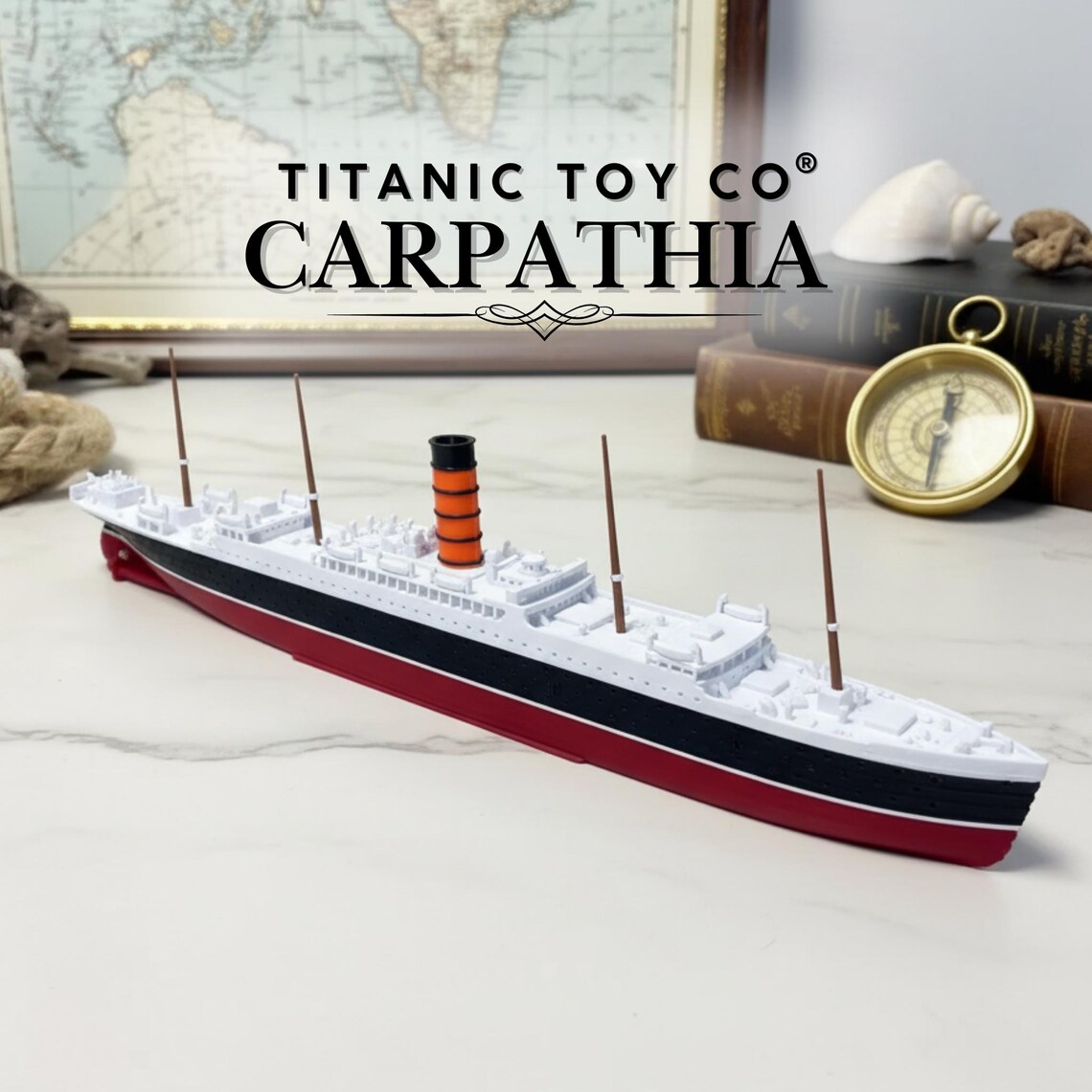 12” RMS Carpathia Model, Titanic Toy, Titanic Cake Topper, Titanic Boat ...