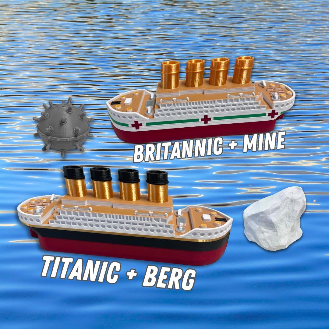 Titanic Bath Boat & Britannic Bath Boat, Titanic Toy for Kids, Titanic ...