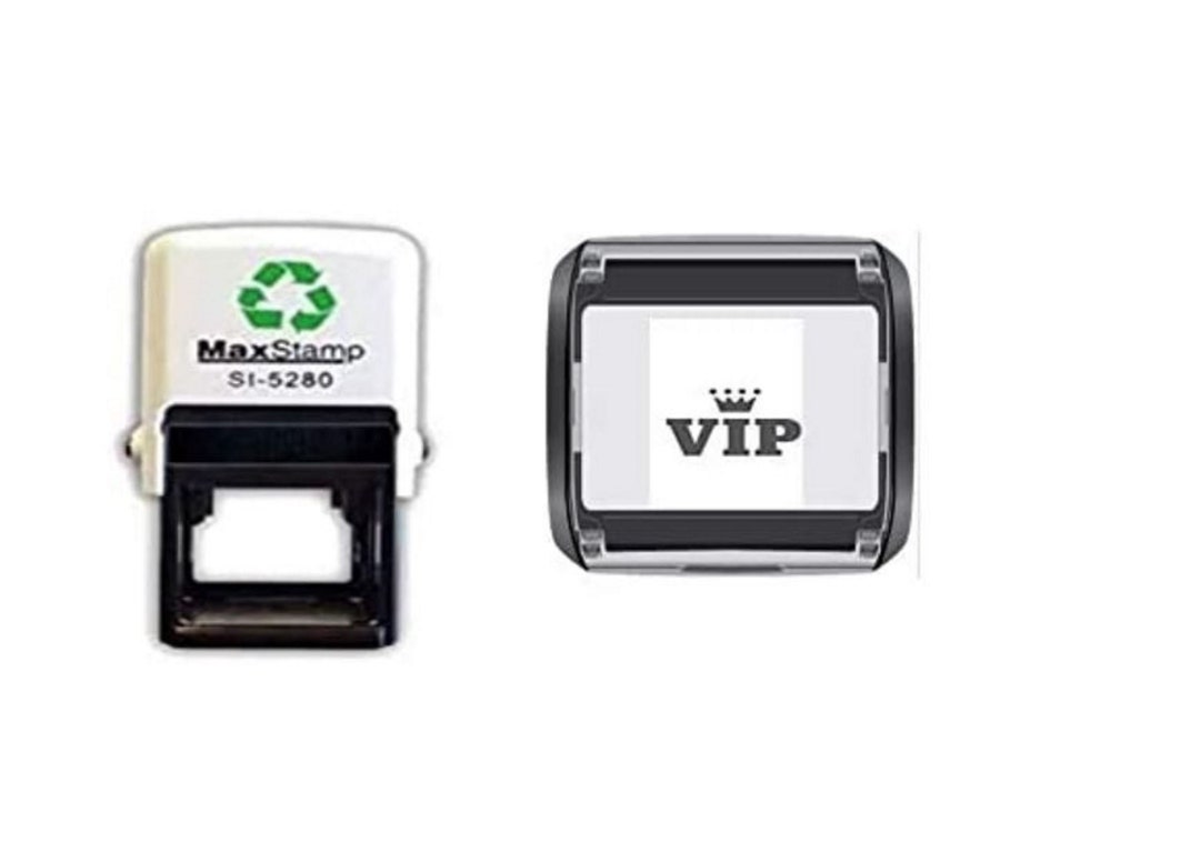 VIP Self Inking Stamp Black Ink 25mm Can Be Used as Hand Stamp as Water ...