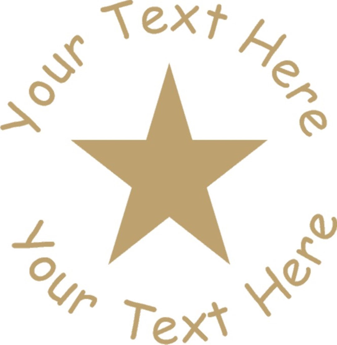 Personalised Pre Inked Teacher Stamp - Gold Star - Gold Ink - Etsy