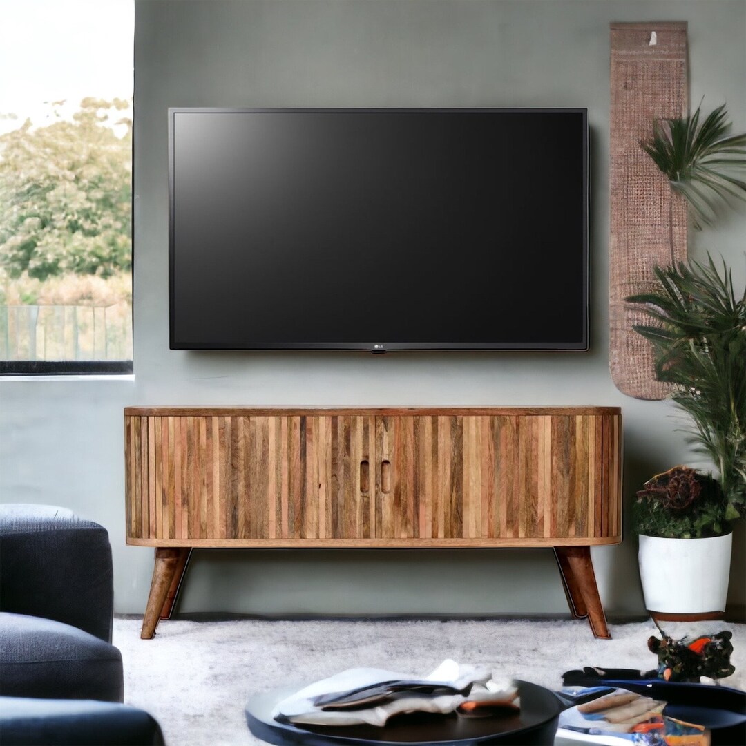 Mid Century Modern TV Unit Mid Century Low Console Mid Century ...