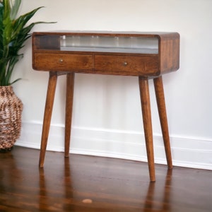 Narrow Console Table, Sideboard Cabinet, Solid Wood Console With ...