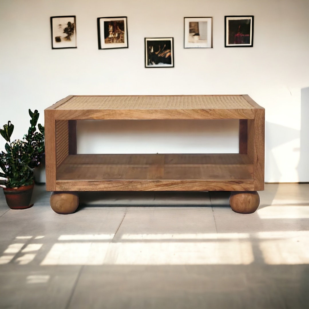 Rattan Coffee Table Square Coffee Table Coffee Table Solid Wood Coffee Table Open Coffee Table ...