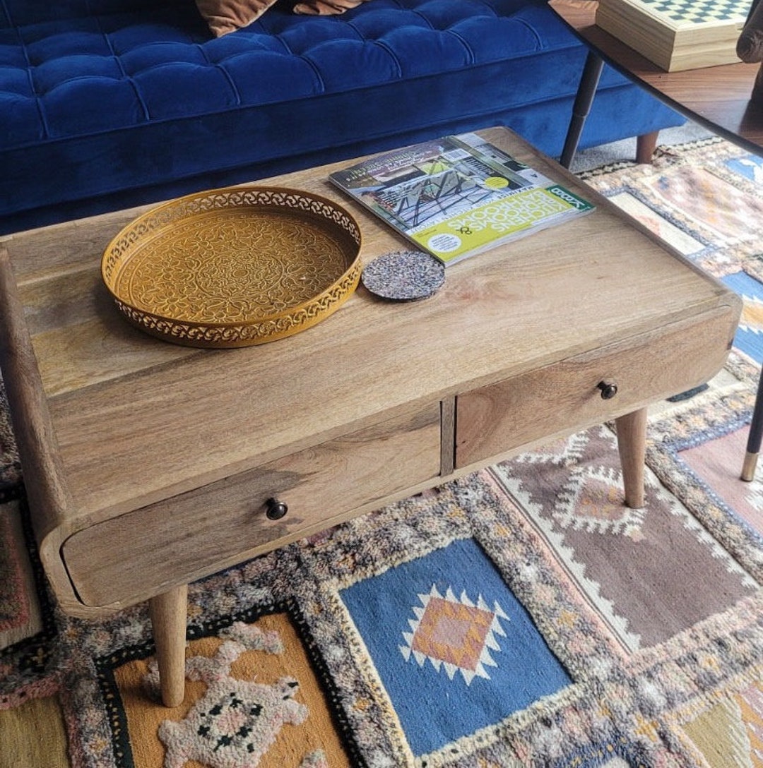 MCM Coffee Table Wood Coffee Table Wood Table Low Coffee Table Modern ...