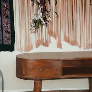 Long Slim Dressing Table, Wave Dressing Table, Mid Century Console ...