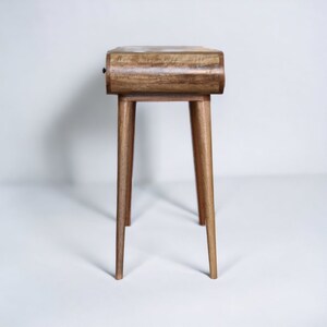 Solid Wood Dressing Table With Mirror Mid Century Console Dressing ...