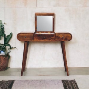 Dressing Table With Mirror, Mid Century Console, Dressing Table With ...