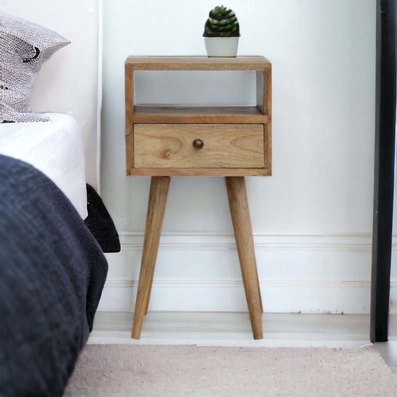 Small Bedside Table Slim Bedside Table Minimalist Bedside - Etsy UK