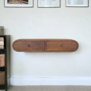 Floating Console Table With Drawers Floating Wooden Shelf With Drawers ...