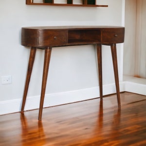 Long Slim Dressing Table, Wave Dressing Table, Mid Century Console ...