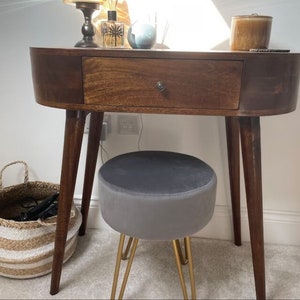 Mid Century Dressing Table Curved Dressing Table Mid-century Rounded ...