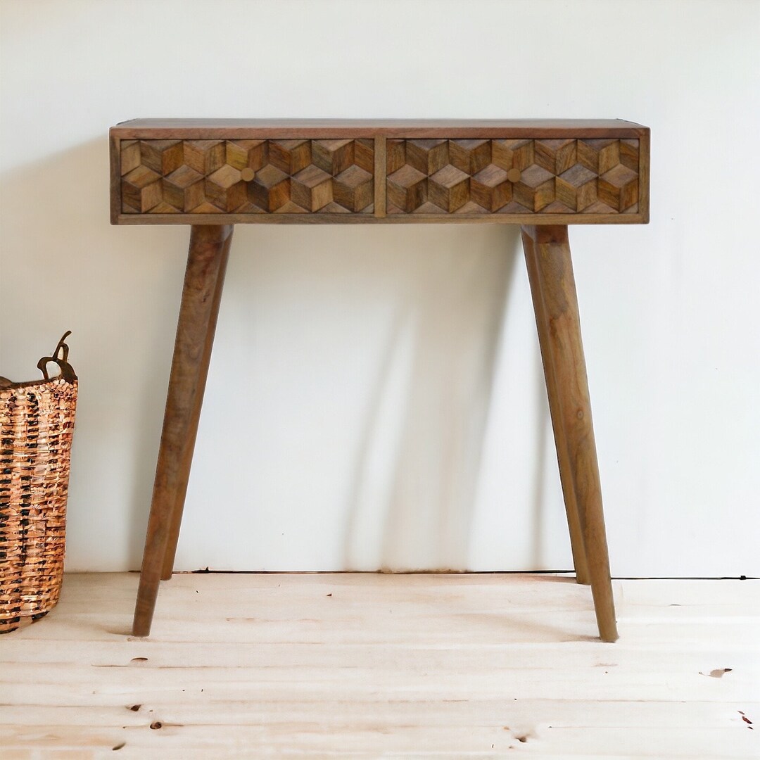 Dressing Table Mid Century Modern Console Dressing Table With Drawers ...
