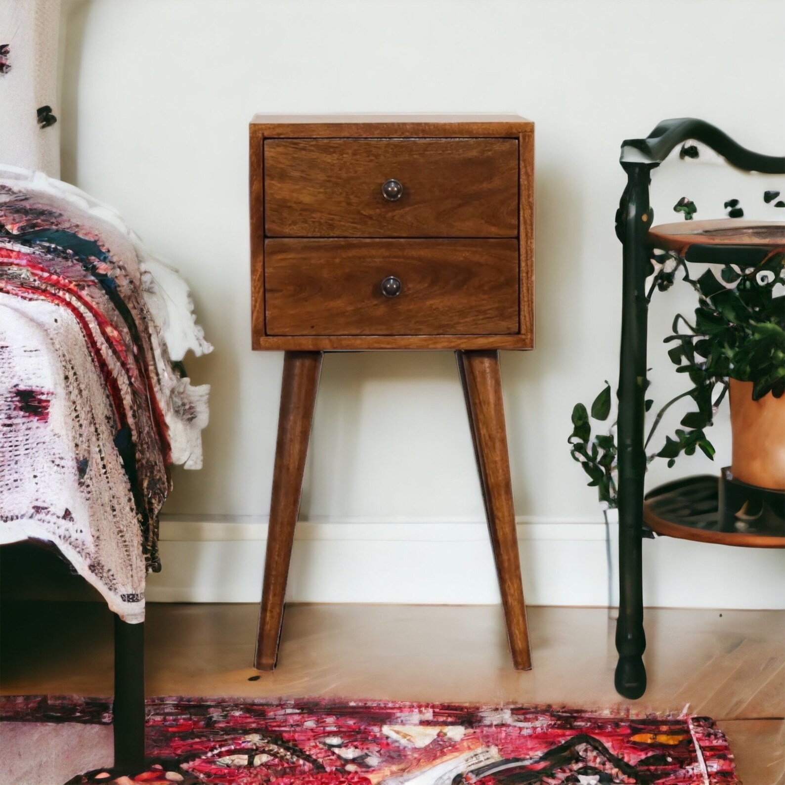 Small Bedside Table Slim Bedside Table Minimalist Bedside - Etsy UK