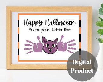Halloween Kids Handprint Craft | Halloween Craft Printable for Spooky ...