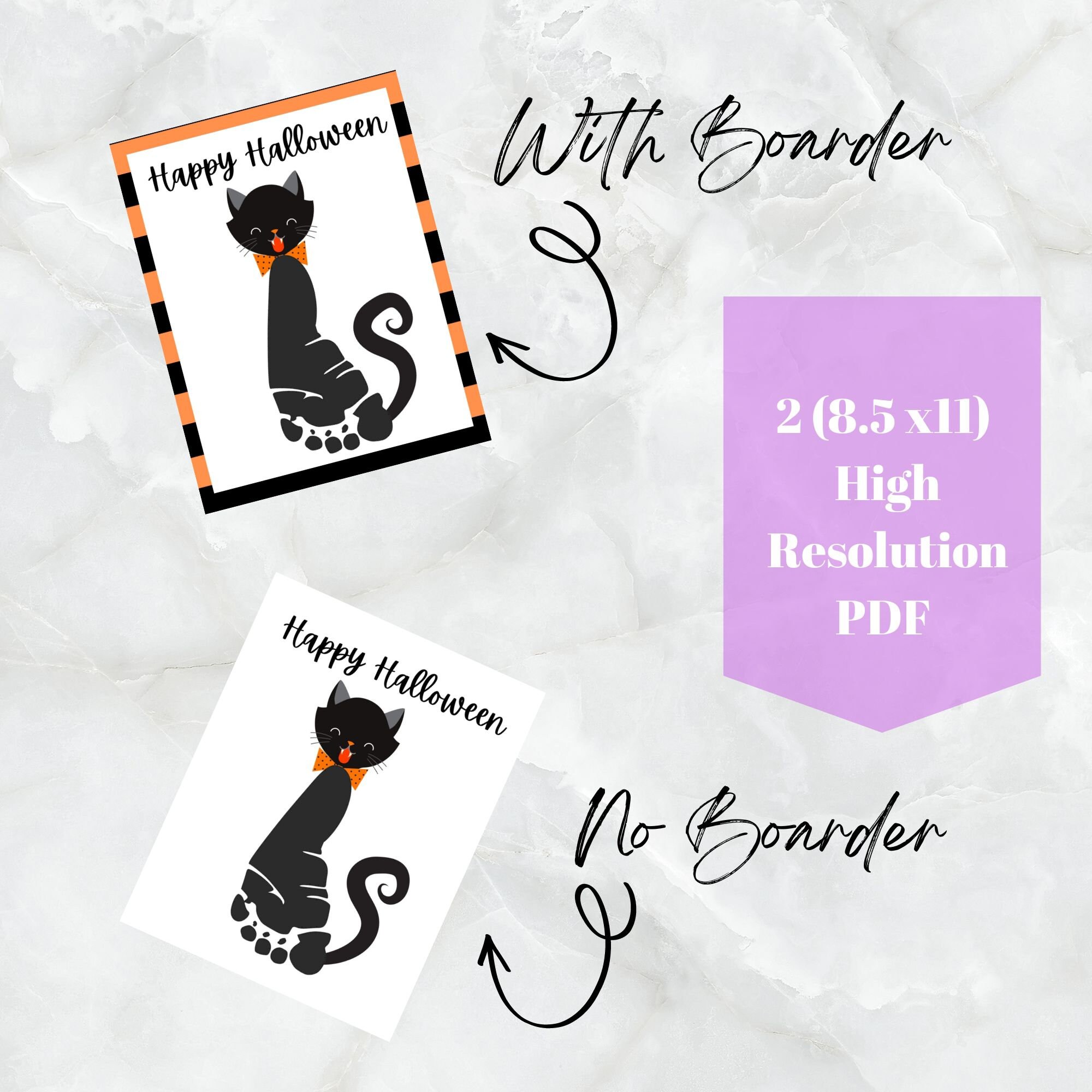 Black Cat Footprint Craft for Kids | Halloween Kids Footprint Craft ...