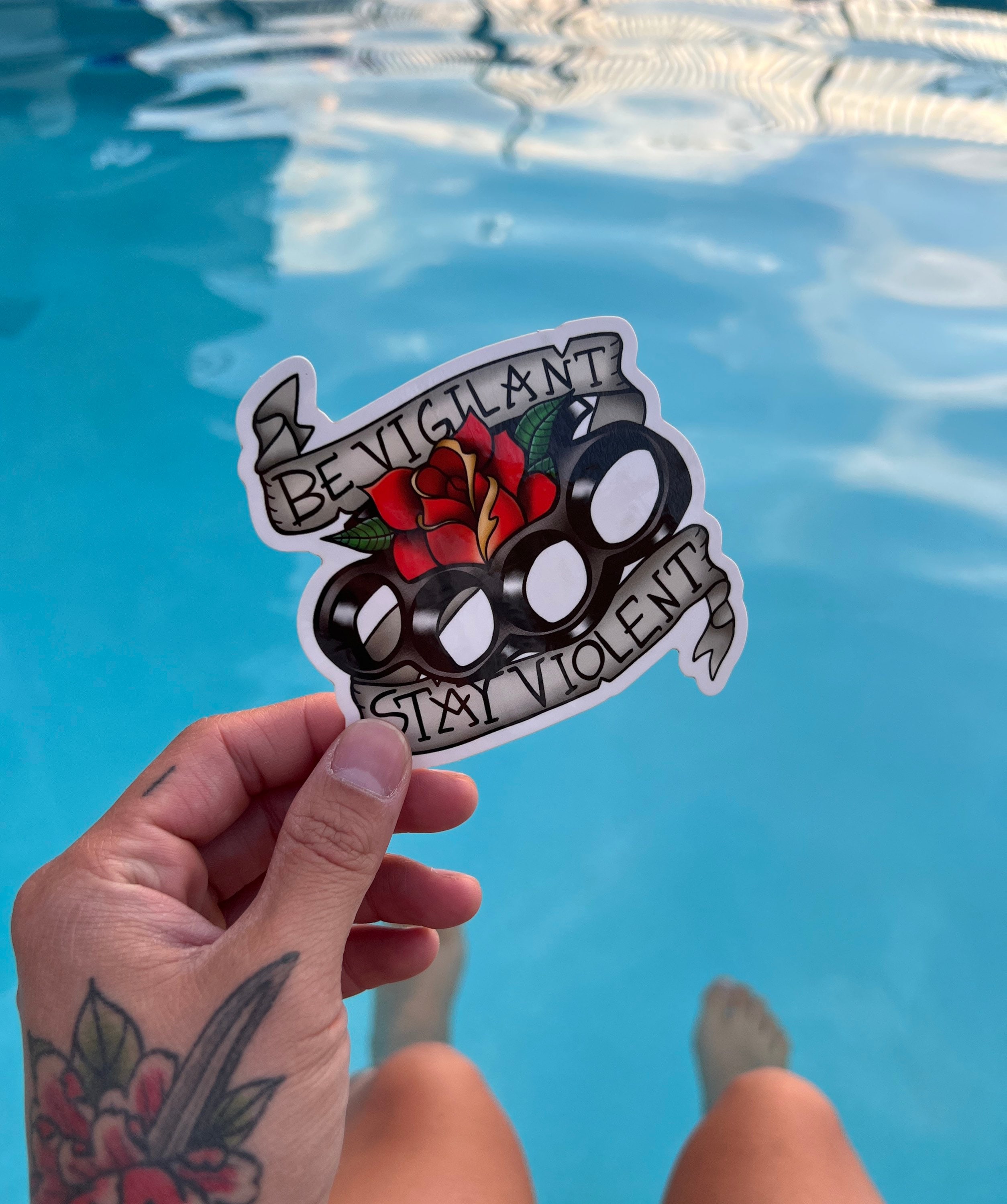 Brass Knuckle Sticker - Etsy