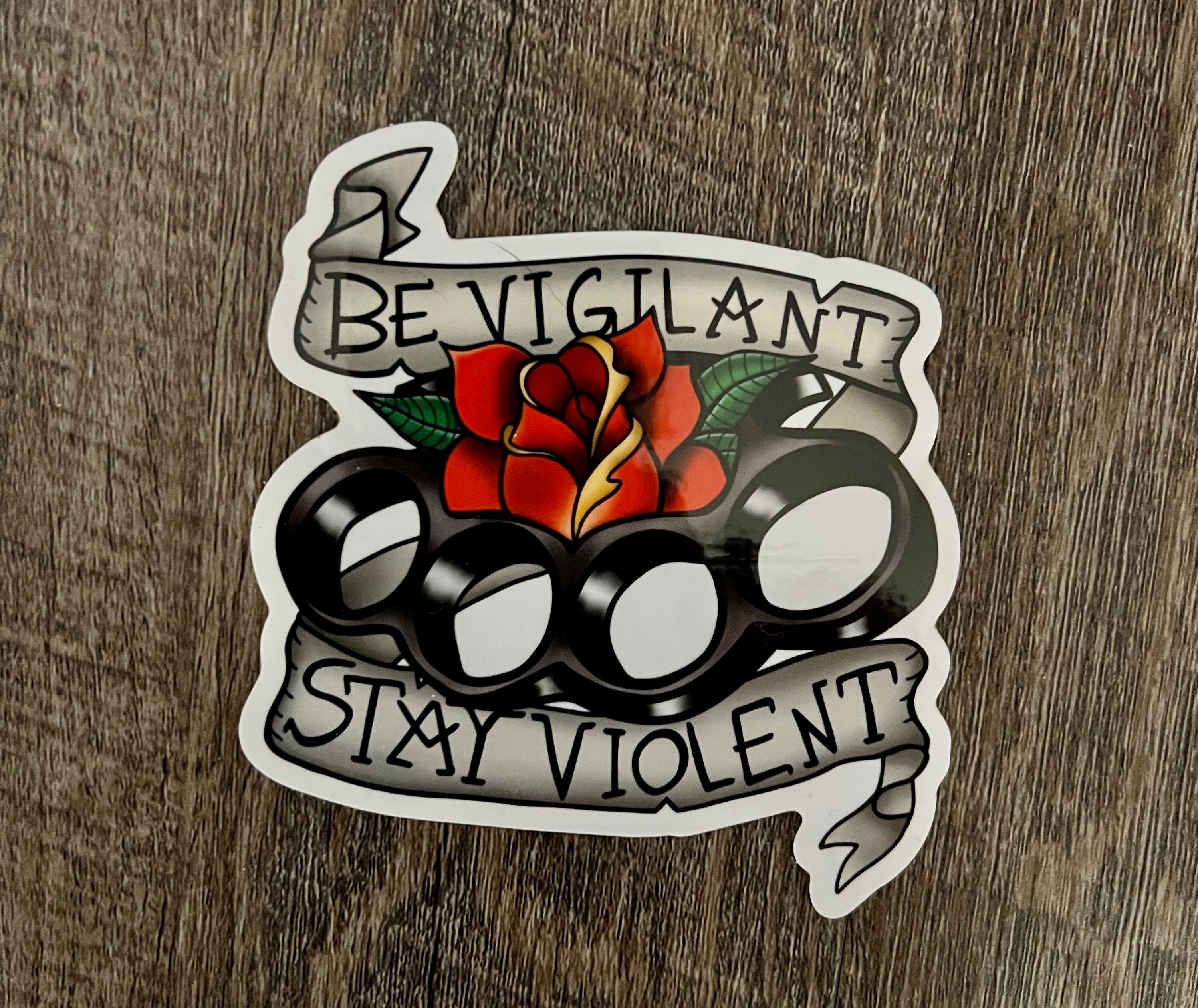 Brass Knuckle Sticker - Etsy