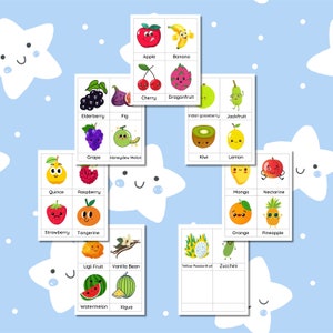 Fun and Educational A-Z Fruits Flash Cards, Fruit Flash Cards for Kids ...