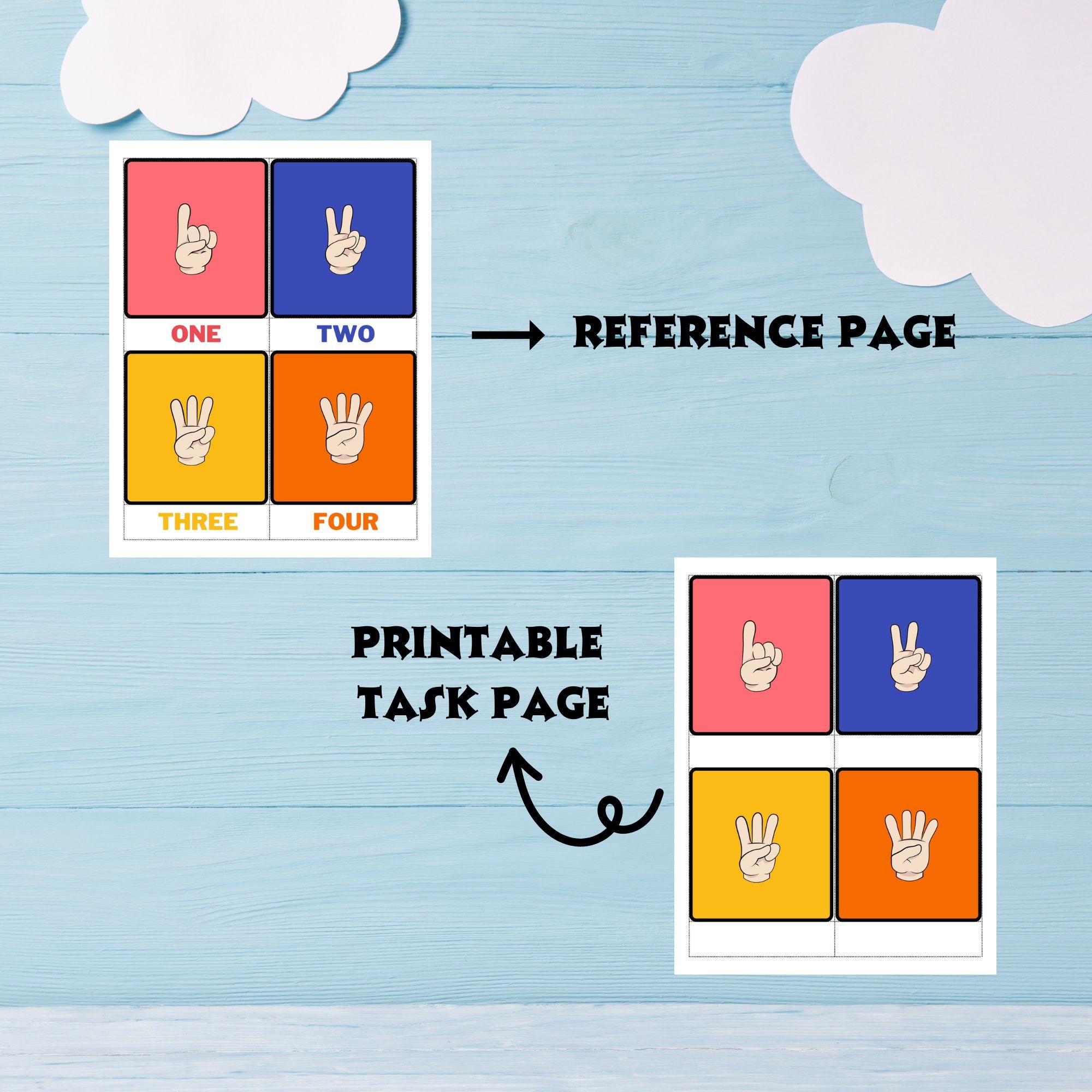 Counting Flashcards for Kids, Preschool Counting Flash Cards, 10 Number ...