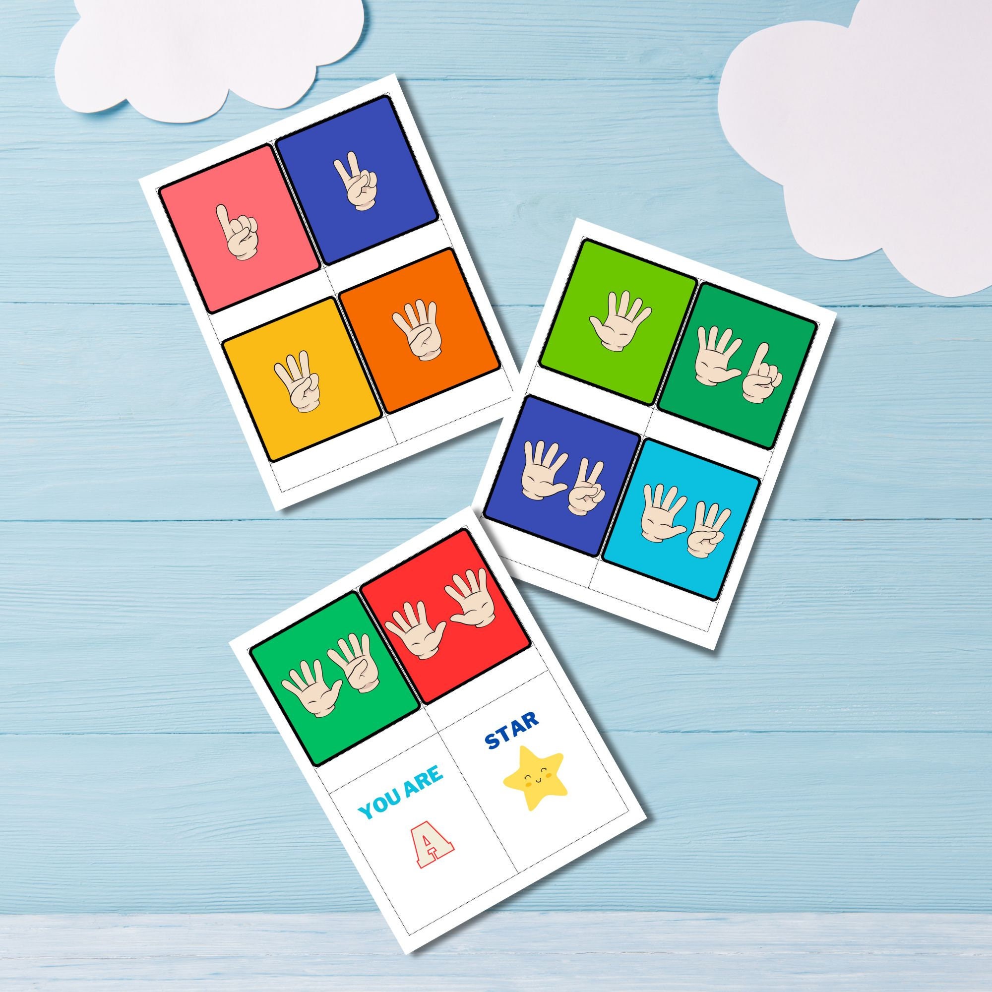 Counting Flashcards for Kids, Preschool Counting Flash Cards, 10 Number ...