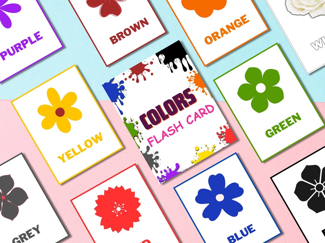 10 Color Cards, Educational Printable Cards, Colors Flashcards, Colors ...