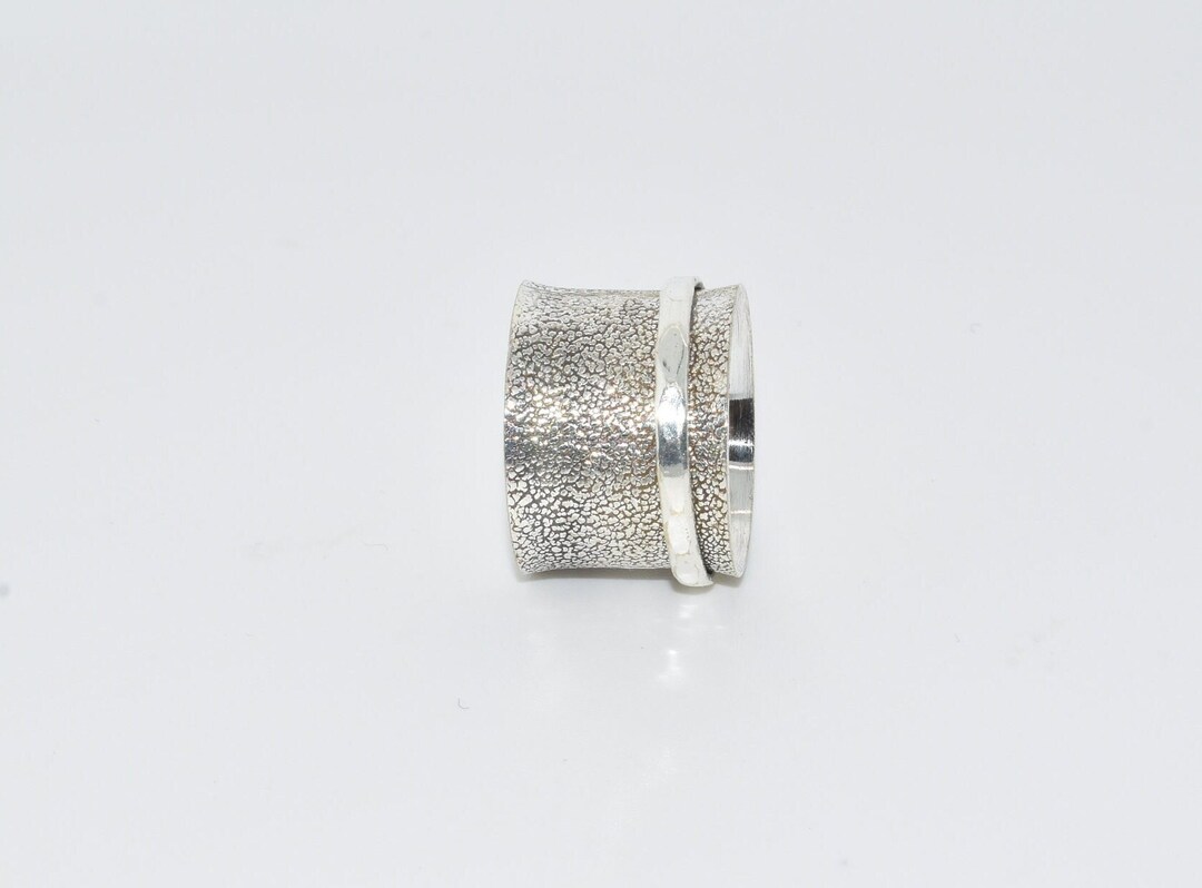 Silver Spinner Band Ring, 925 Sterling Solid Silver Spinner Ring, Thumb ...