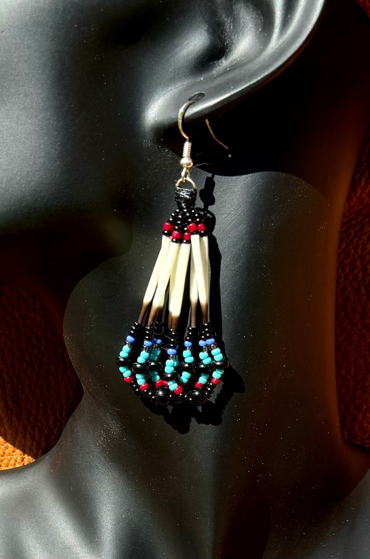 Small Porcupine Quill Earrings Handmade, Afro-indigenous Veteran-made ...