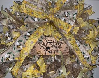 Bee Metal Wreath Form DIY Deco Mesh Burlap Frame - Etsy