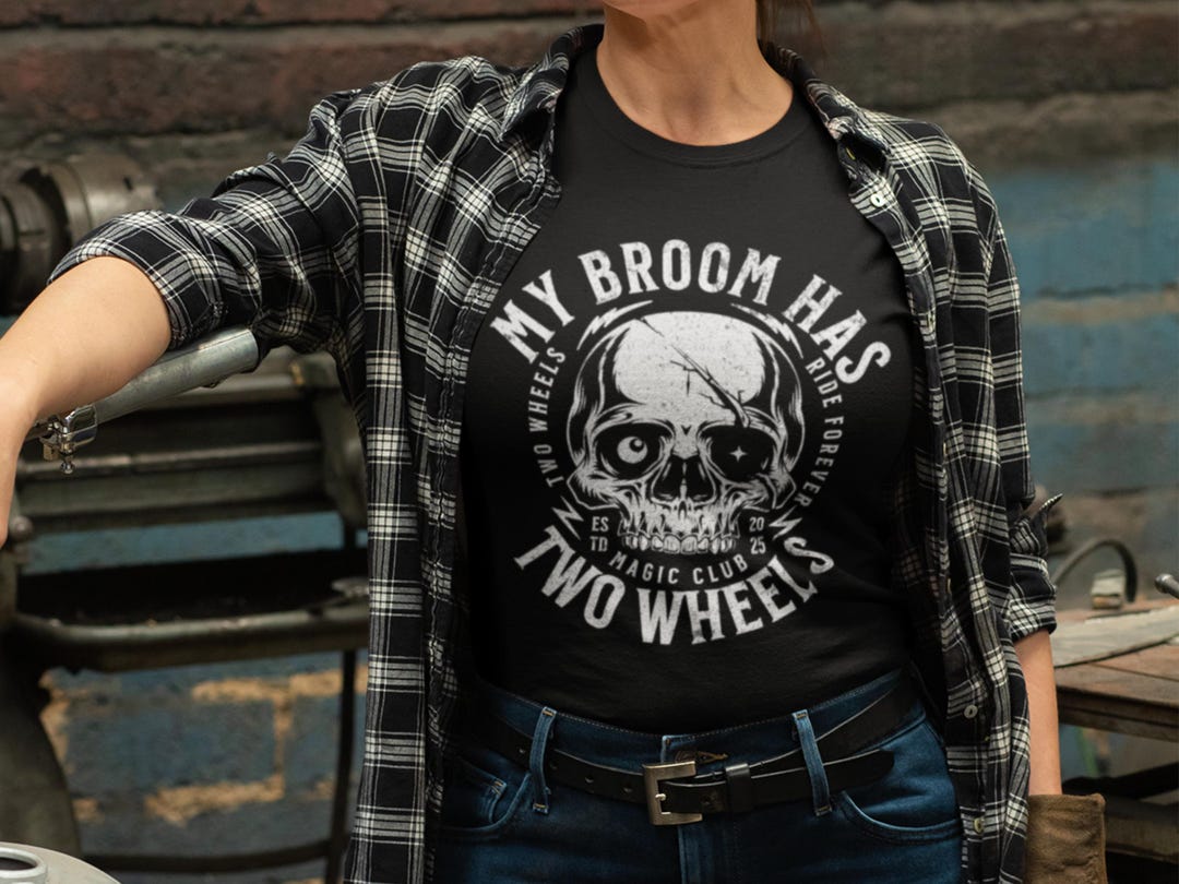 Funny Witchy Lady Biker Motorcycle Shirt for Women, Women's Biker T ...